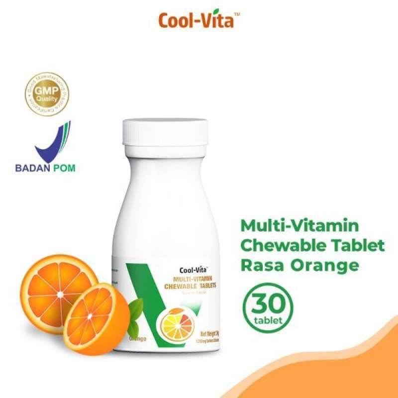 Promo Cool-Vita Multivitamin Chewable Orange Isi 30 Tablet Diskon 68% ...