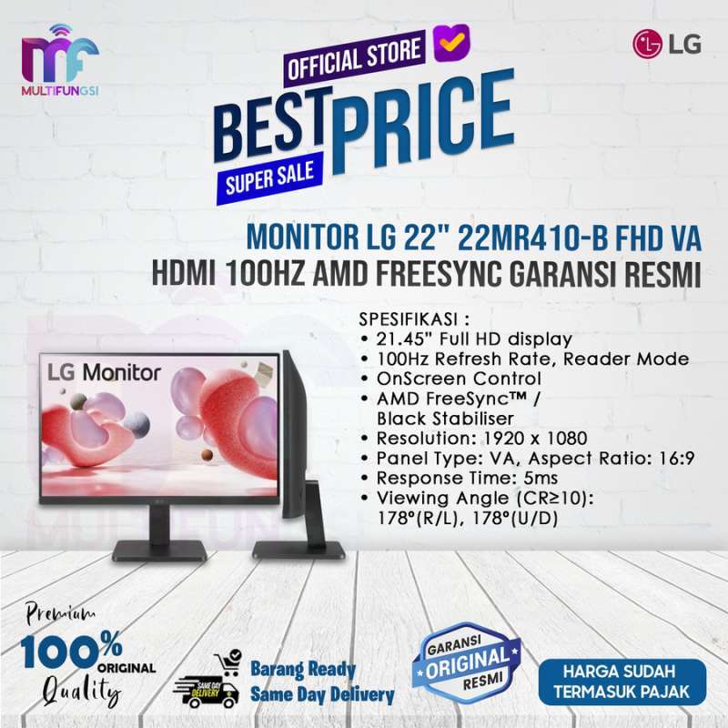 Jual Monitor Lg 22 22mr410-b Fhd Va Hdmi 100hz Amd Freesync Garansi Resmi Di Seller Multifungsi ...