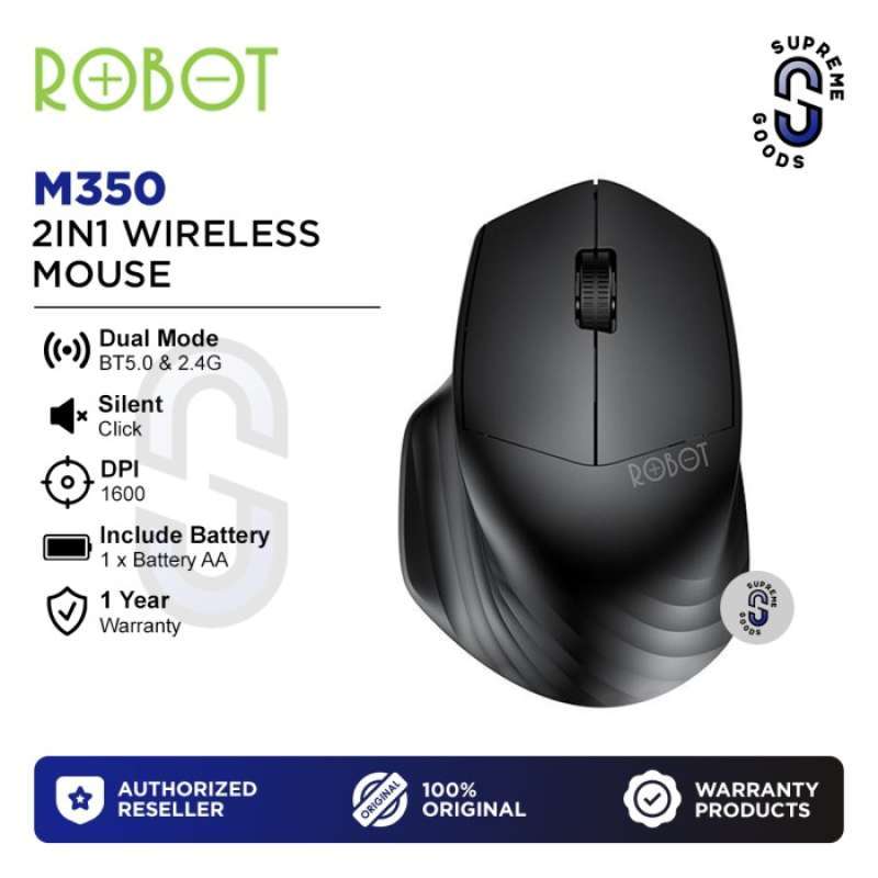 Promo Robot Mouse Wireless Bluetooth M350 Silent Click Mouse Multi ...