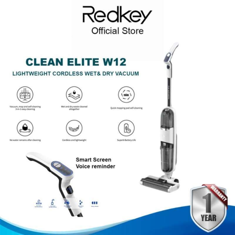 Jual Redkey Clean Elite W12 Wet Dry 3 In 1 Vacuum Cleaner Mop Self ...