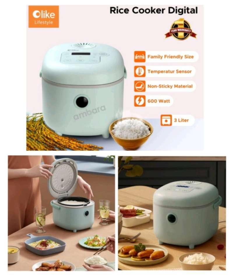 Promo Olike Rice Cooker 3 Liter Penanak Nasi Digital Anti Lengket Resmi ...