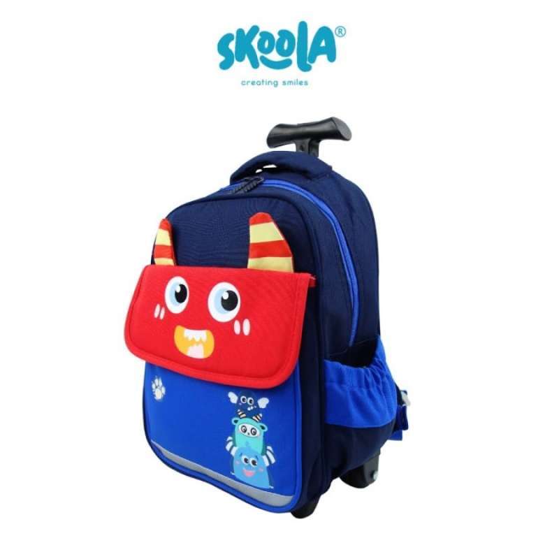 Promo Skoola Tas Sekolah Anak Laki PAUD TK Trolly Ransel Monster ...