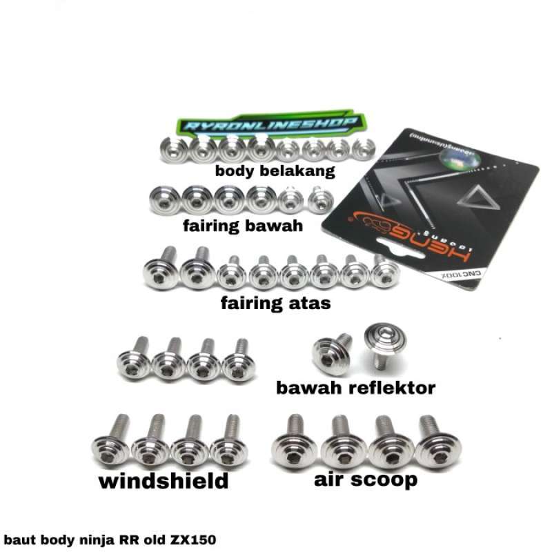 Promo Probolt Stainless Full Baut Body Ninja Rr Old Zx 150 Original Thailand Diskon 23% Di ...