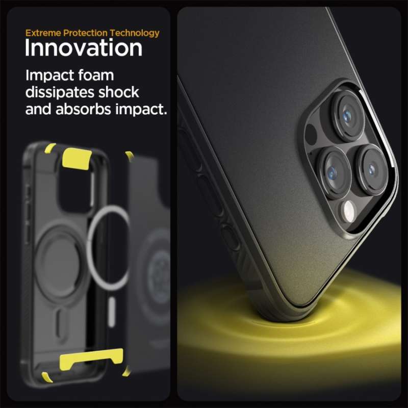 Promo Case iPhone 15 Pro Max Plus Spigen Rugged Armor MagSafe Carbon ...