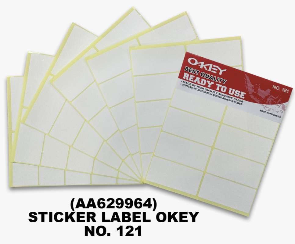 Promo Label Harga Stiker Nama Okey No 121 Isi 7 Lembar Diskon 22% Di Seller Wahana Serba Ada ...
