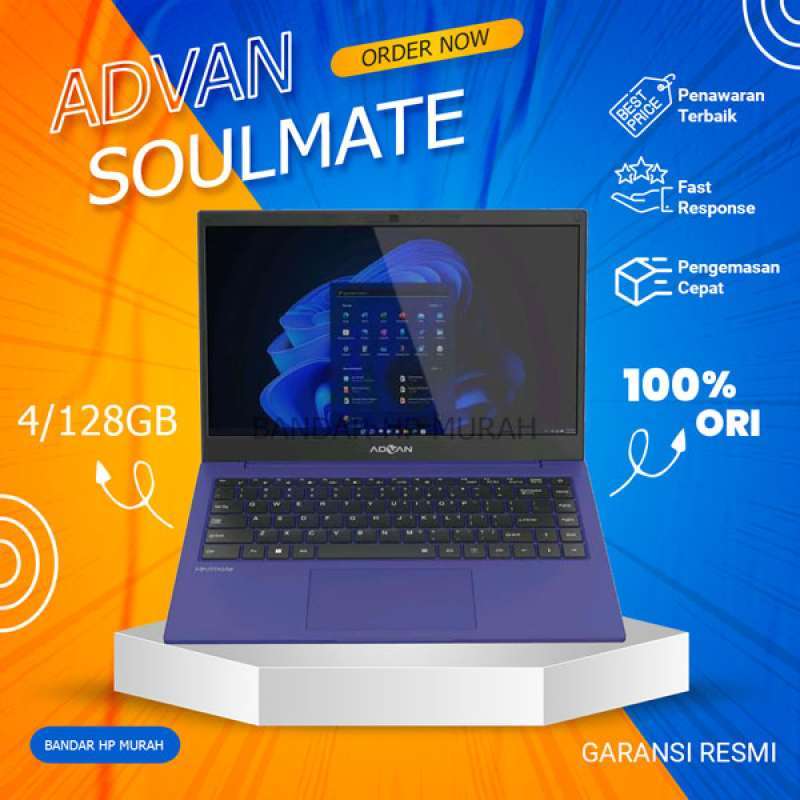 Jual Laptop Advan Soulmate 4gb/128gb (upgradable) 14 Hd Windows 11 ...