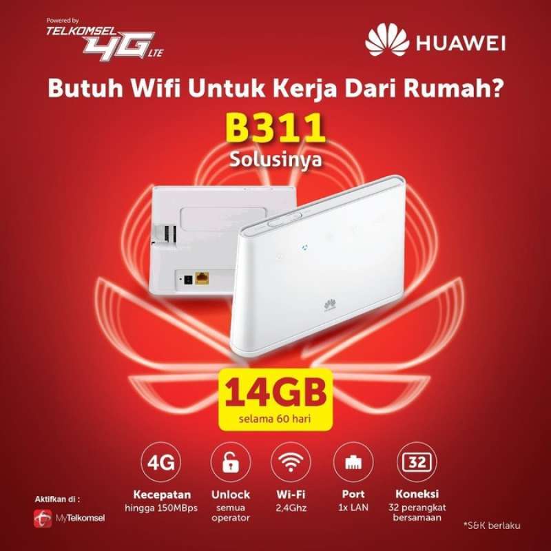 Jual Modem Wifi / Wireless Router Wifi Huawei B310 B311 B315 4g ...