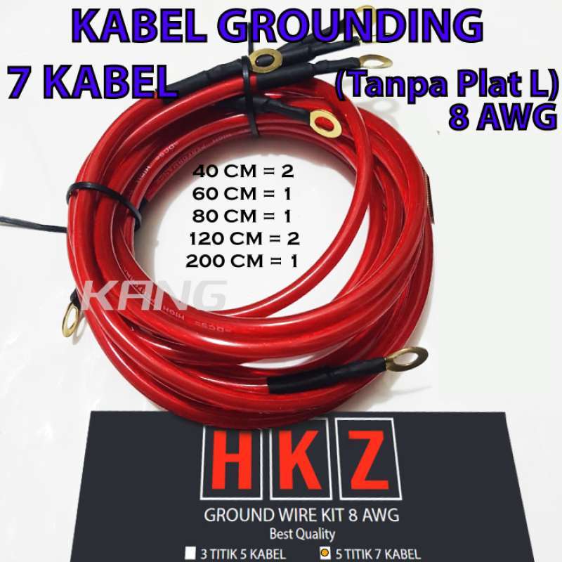 Jual [tanpa Plat] 7 Kabel Grounding Mobil Kabel 8awg Kabl Ground Wire ...