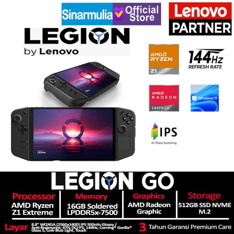 Promo Lenovo Legion Go Ryzen Z1 Extreme 512gb Ssd 16gb Ips Touch Win11 ...