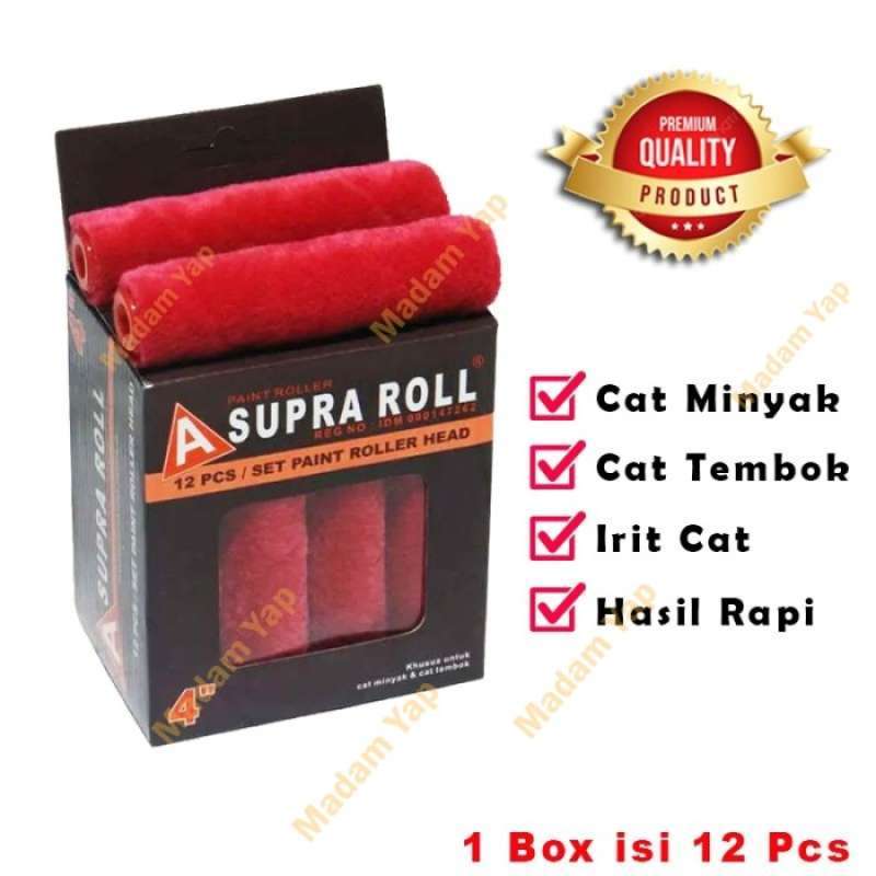 Jual Bulu Roll Cat Merah Kapal Supra 4 Inch Tembok Minyak Mini di ...