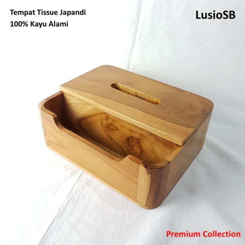 Jual Tempat Tissue Kayu Jati Lusiosb Kotak Tissue Japandi Wooden Tissue ...