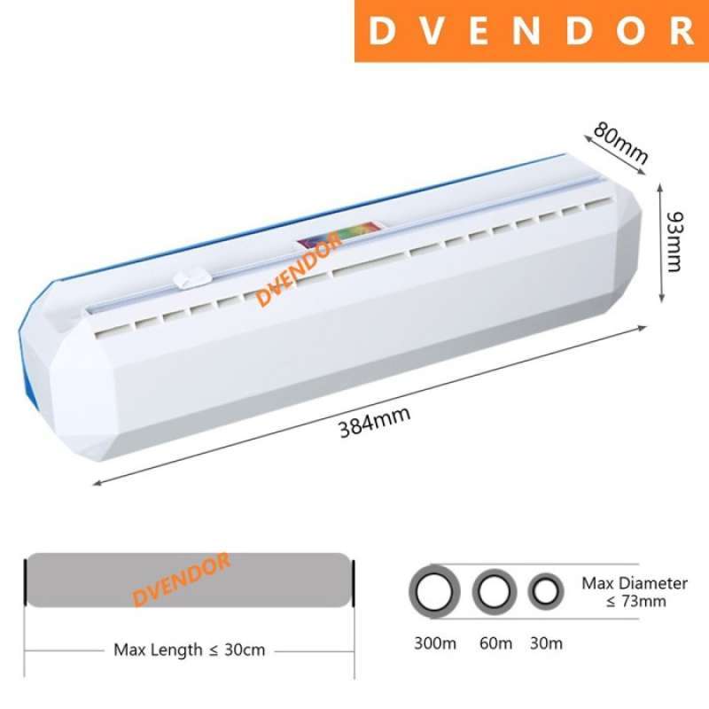 Jual Cling Wrap Dispenser Alat Tempat Pemotong Plastic Wrapping Slide ...