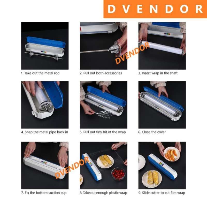 Jual Cling Wrap Dispenser Alat Tempat Pemotong Plastic Wrapping Slide ...