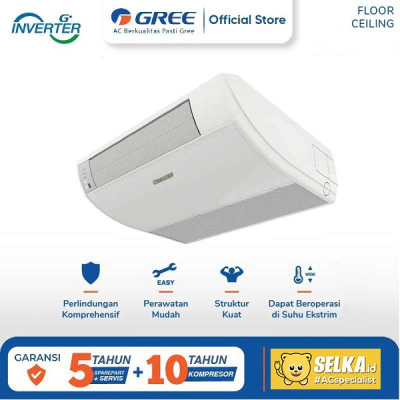 Jual Gree Guld50zd1/a-s Ac Floor Ceiling Inverter 2 Pk 1 Phase Di ...