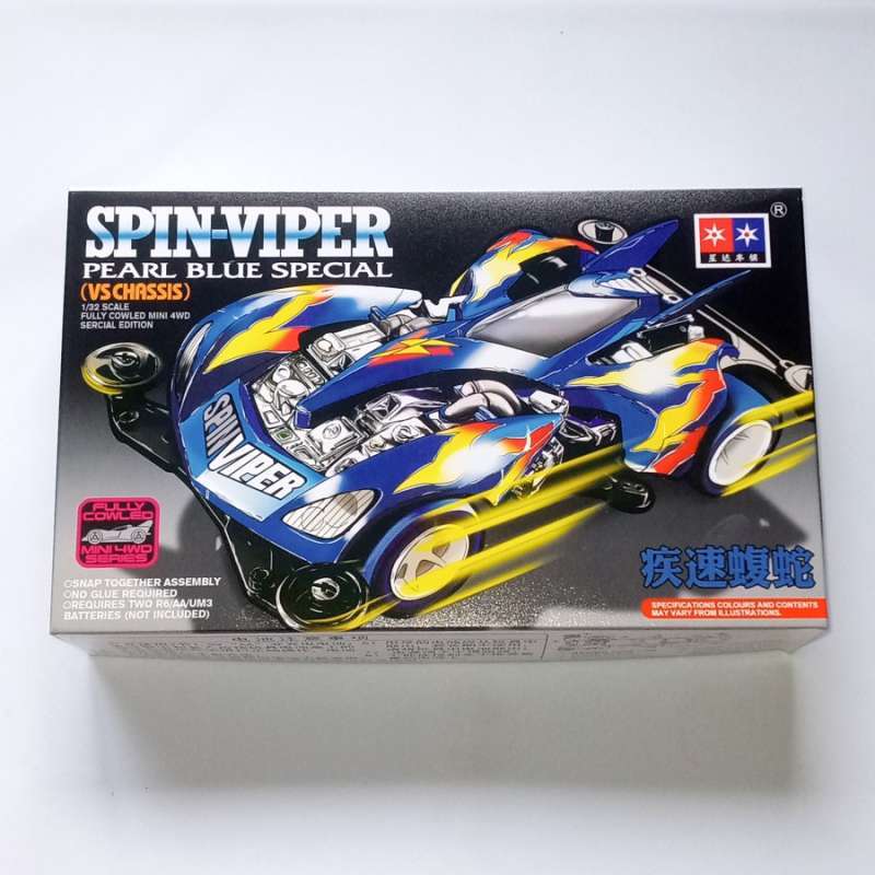 Promo Rep Tamiya Mini 4wd Spin Viper Pearl Blue Merk Daxing Vs Chassis Diskon 47% Di Seller ...