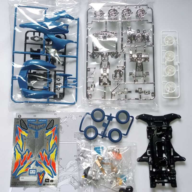 Promo Rep Tamiya Mini 4wd Spin Viper Pearl Blue Merk Daxing Vs Chassis ...