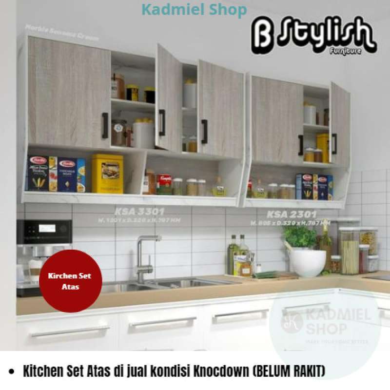 Promo Kitchen Set Minimalis Atas Bstylish Lemari Dan Rak Gantung ...