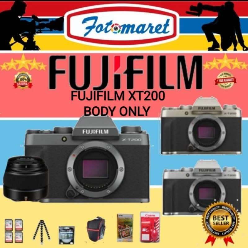 Promo New Fujifilm X-T200 Body Only / Body Fujifilm Xt200 / Fujifilm Xt200 Bo Terbaru - PAKET ...