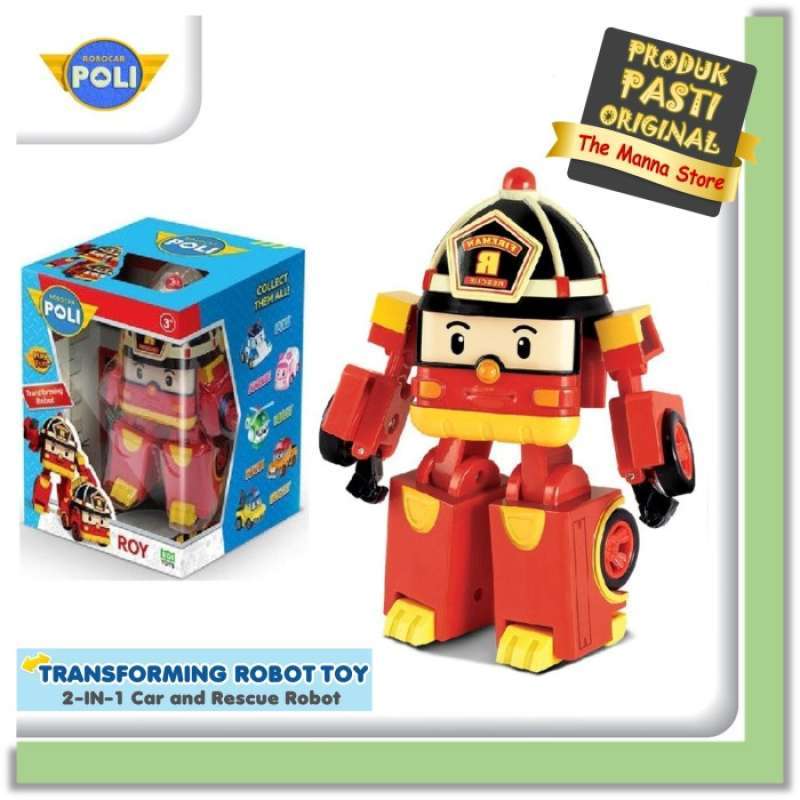 Promo Robocar Poli Transforming Robot Roy 4 Mrt-0652 Korean Toys Diskon ...