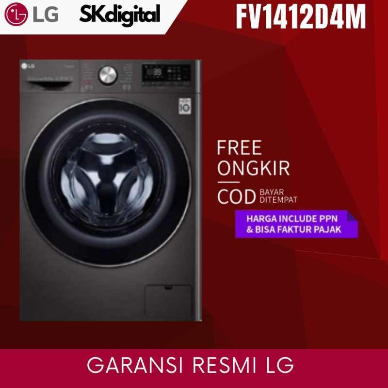 Jual LG FV1412D4M Mesin Cuci LG Front Loading 12 kg Inverter AI ThinQ ...