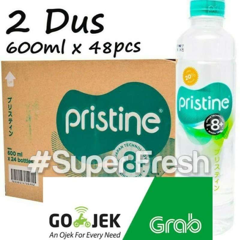 Jual Pristine water 600 ml x 48 botol+Air Minum Pristine+Air Alkali (2Dus) di Seller Wellmart ...