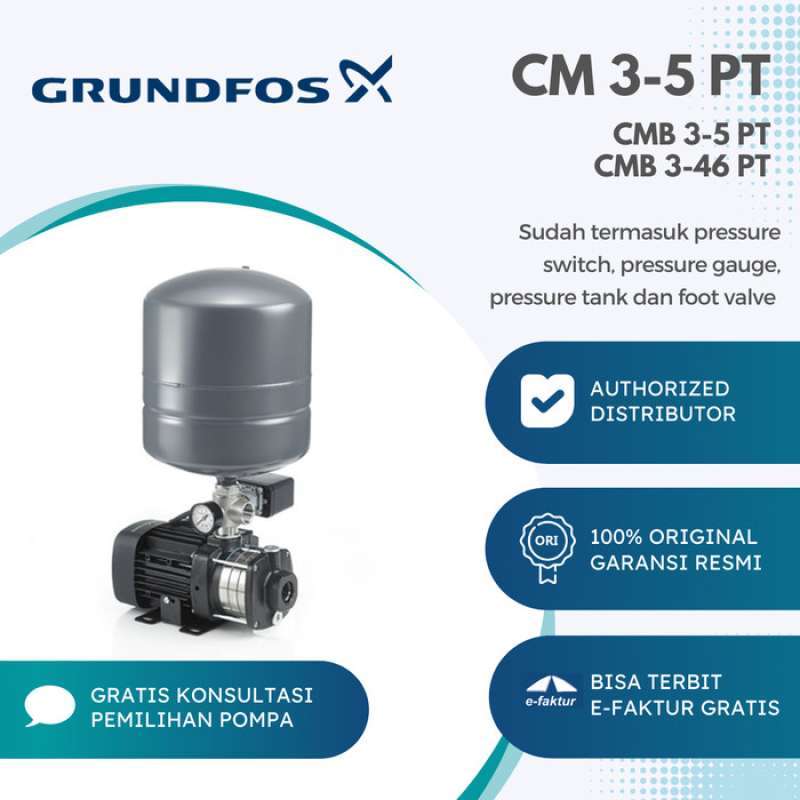 Promo Pompa Booster Grundfos Cmb 3-46 Pt / Dulu Cm 3-5 Pt - Selera_kita ...