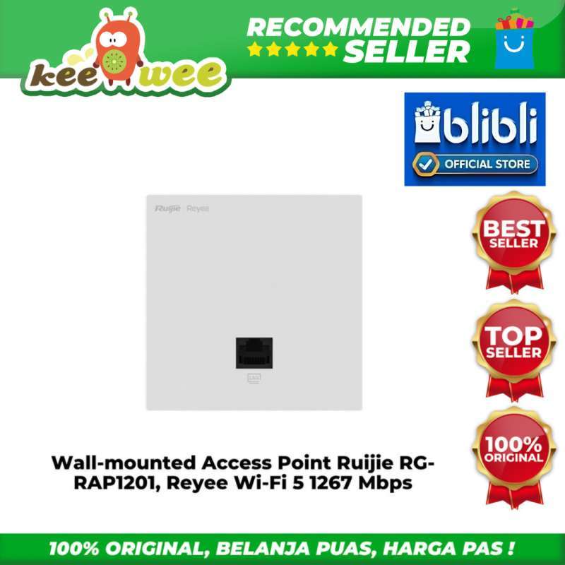 Jual Wall-mounted Access Point Ruijie RG-RAP1201, Wi-Fi 5 1267 Mbps di ...