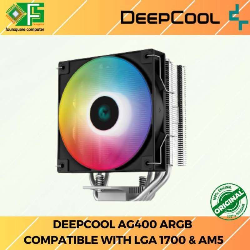 Jual CPU Cooler Deepcool AG400 ARGB 4 Heatpipes | HSF CPU Air Cooler di ...