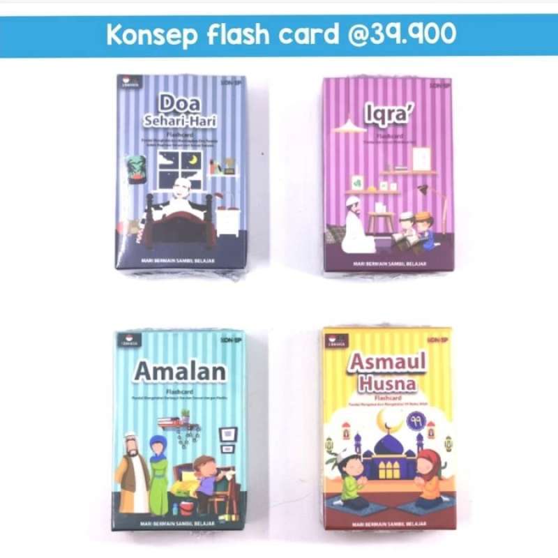 Promo Konsep Flash Card Doa Sehari Hari / Iqra / Asmaul Husna / Amalan ...