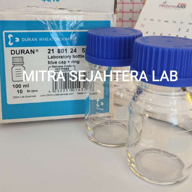 Promo Botol Laboratorium Laboratory Bottle Botol Sampel Duran 100ml ...