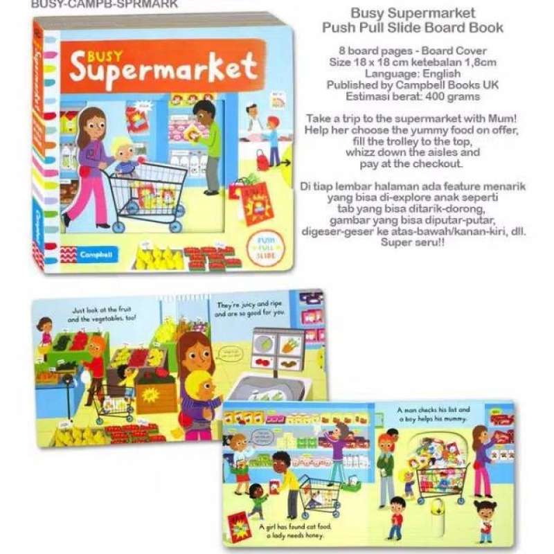 Jual Buku my Busy Book Campbell Sliders Pull and Push Board Books Buku ...