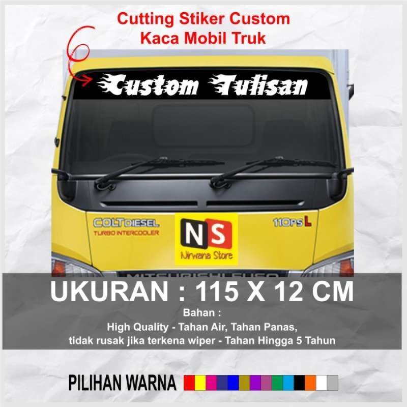 Promo CUSTOM CUTTING STIKER - BIKIN STIKER ENGKEL TRUK FUSO - KACA ...