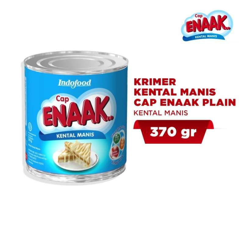 Promo Cap Enaak Susu Krimer Kental Manis Kaleng Plain 370 Gr Kemasan Satuan Diskon 16 Di