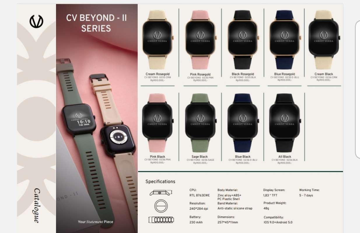 Promo Jam Tangan Christ Verra Beyond 2 Smart Watch Rubber Strap Diskon ...