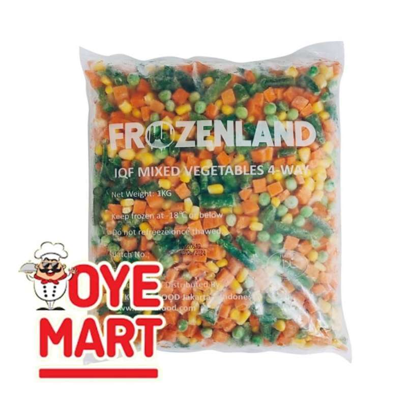 Jual Frozenland Mix Vegetables 4 Way 1kg/ Sayuran Beku Di Seller Oye ...