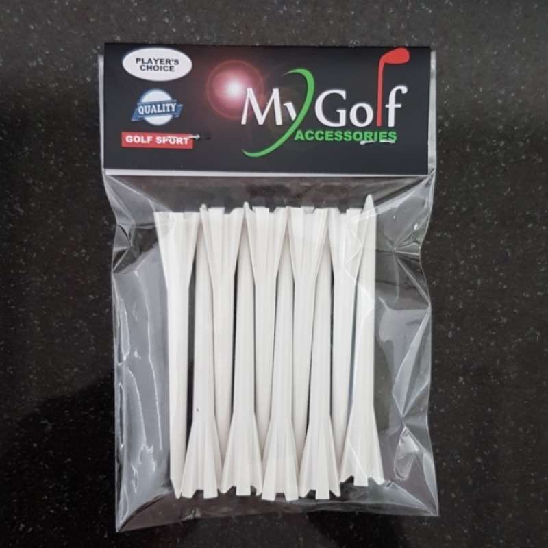 Promo Golf Tee Pro 83mm Plastic Super Kuat Tebal Isi 10pcs 5 Claws Crown - Putih Diskon 50% Di ...