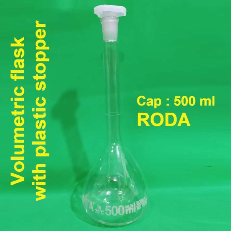 Promo LABU UKUR 500 ML LABU TAKAR VOLUMETRIC FLASK WITH STOPPER RODA ...