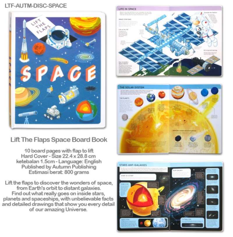 Promo Animal / Dino / Body / Atlas / Space - Lift The Flaps Board Book ...