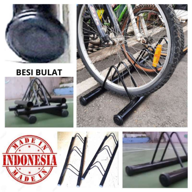 Promo Standar Parkir 3 Sepeda Besi Bulat Siku Kotak Bike Paddock No Box ...