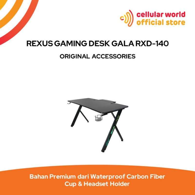 Jual Rexus Gaming Desk / Meja Gaming Gala Rgb Led Rxd-140 - Black Resmi ...