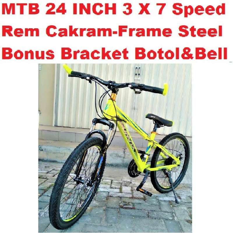 Jual Sumax Sepeda Gunung Mtb 24 Inch Atlantis At Mt 24 730 21 Speed 3x7 Baru - 26blackgreen Di ...