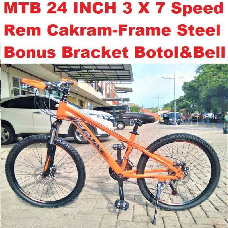 Jual Sumax Sepeda Gunung Mtb 24 Inch Atlantis At Mt 24 730 21 Speed 3x7 Baru - 26blackgreen Di ...