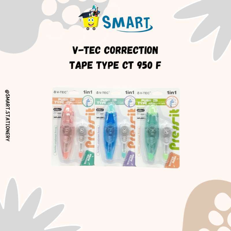 Jual V-tec Correction Tape Type Ct 950 F Di Seller Smart Stationery ...