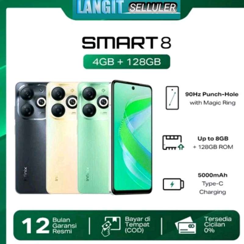Jual Infinix smart 8 4/128 Gb garansi resmi Di Seller Langit Sellular ...