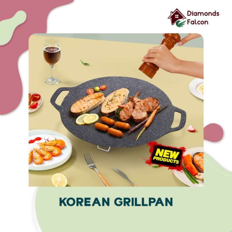 Jual Grill Pan Korean Alat Panggangan Daging/alat Pemanggang Bulat Bbq ...