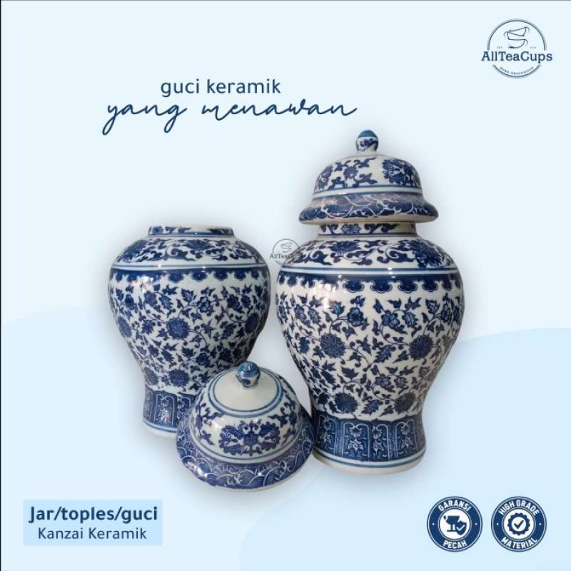 Promo 100% Produk Ori Allteacups Ginger Jar Toples Guci Kanzai Keramik ...