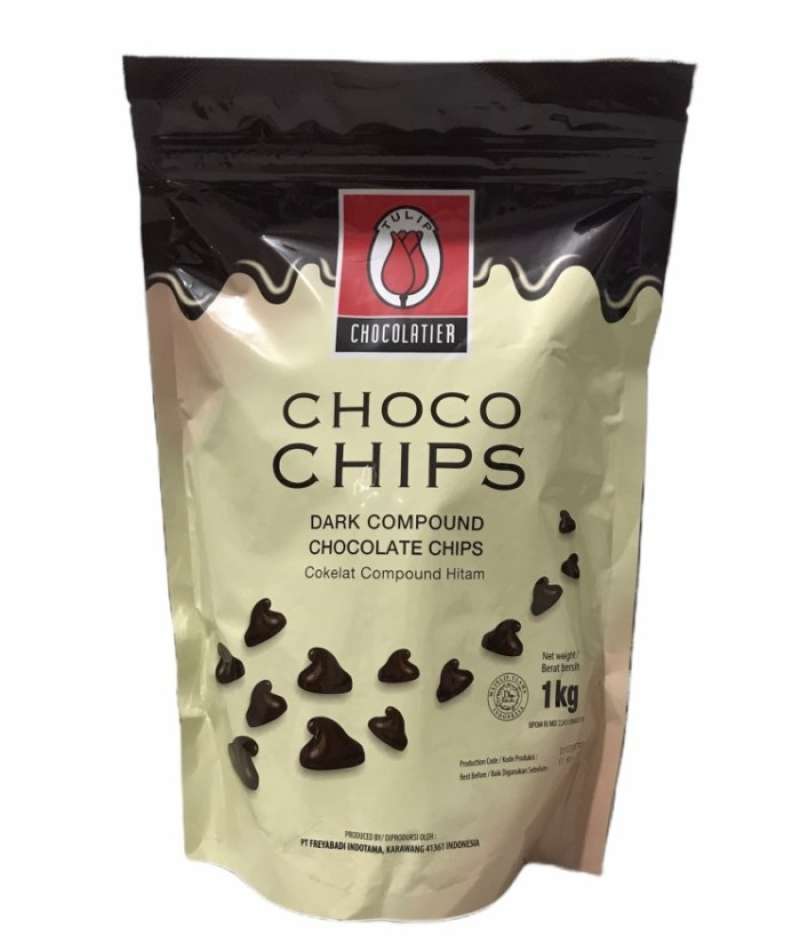 Promo Tulip Dark Compound Choco Chips 1kg Diskon 23% Di Seller Hikari ...