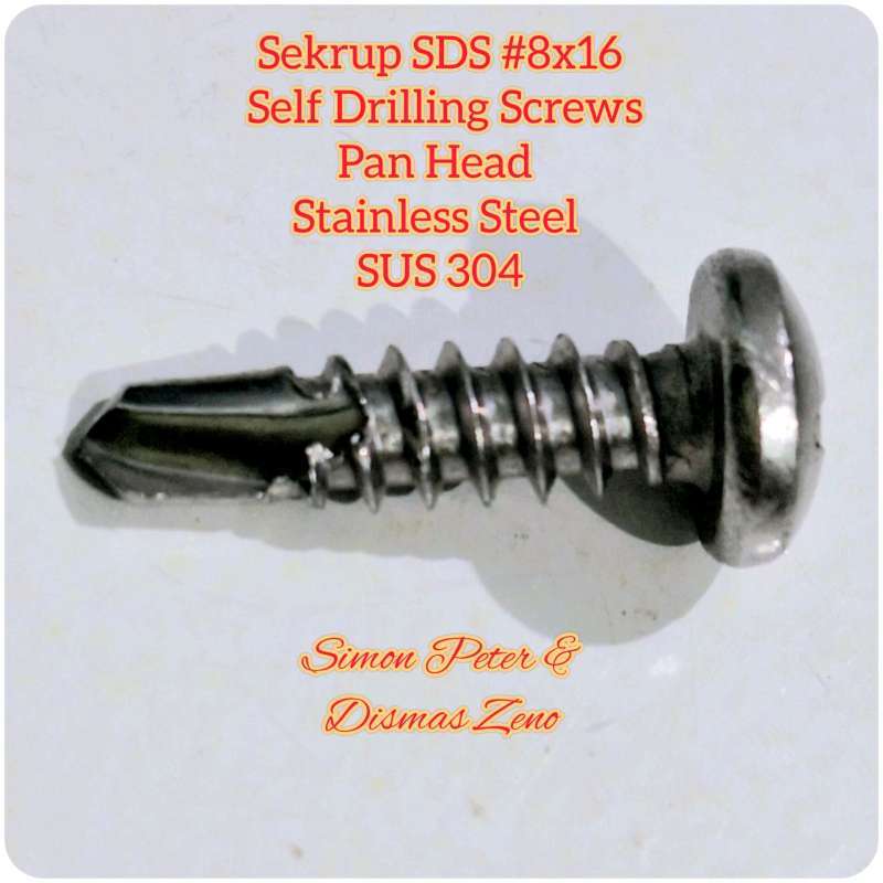 Promo Skrup Sekrup Sds #8x16 #8 X 16 Self Drilling Screws Pan Head ...