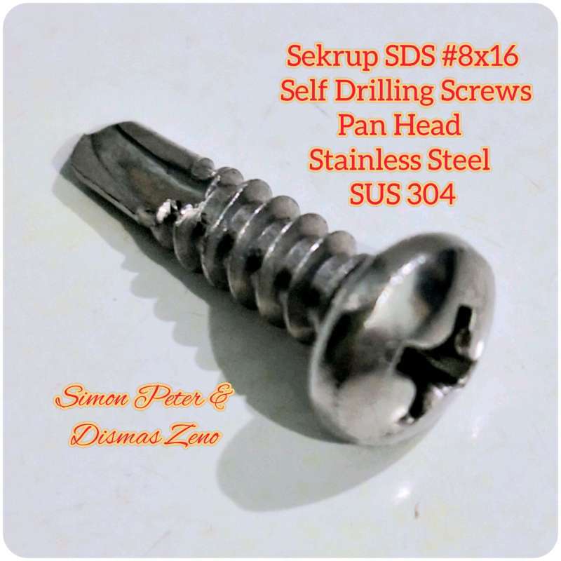 Promo Skrup Sekrup Sds #8x16 #8 X 16 Self Drilling Screws Pan Head ...