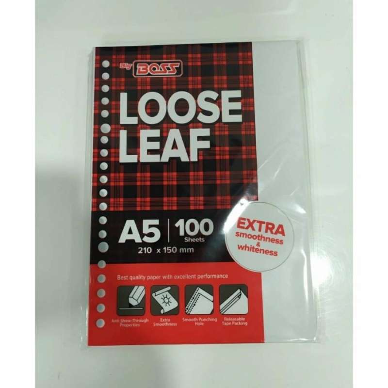 Jual Loose Leaf Kertas File Isi Binder Big Boss A5 100 Lembar Garis ...